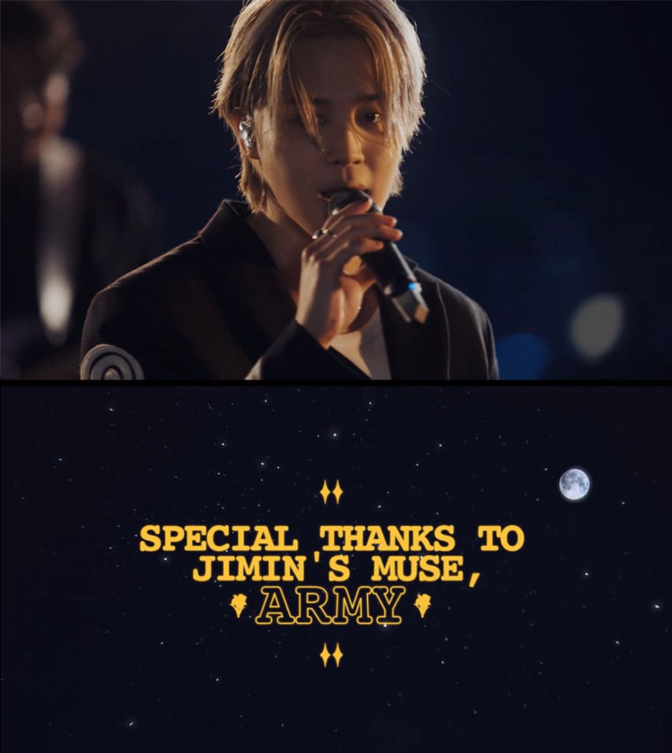 Jimin Releases Live Clip of 'Rebirth+Slow Dance (feat. Sofia Carson)'